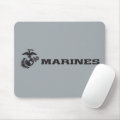 USMC Logo Stacked Black Logo Mouse Pad | Zazzle