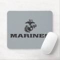 USMC Logo Stacked Black Logo Mouse Pad | Zazzle