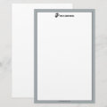 USMC Logo Stacked Black Logo Stationery | Zazzle