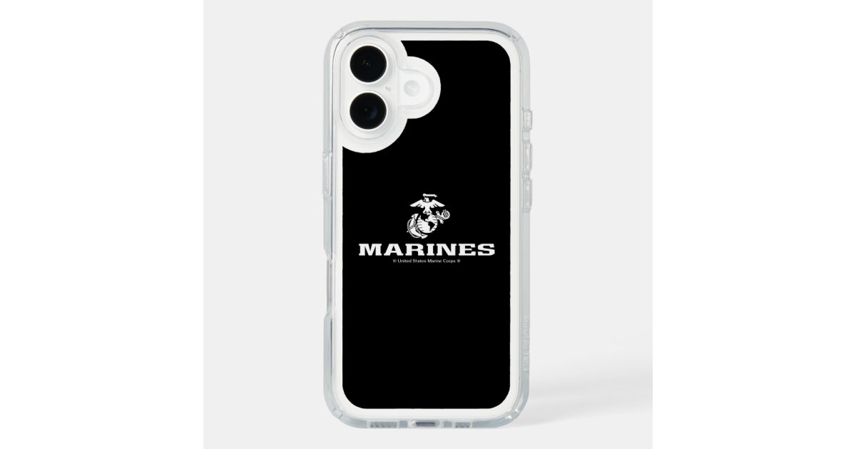 USMC Logo Stacked - White Speck iPhone Case | Zazzle