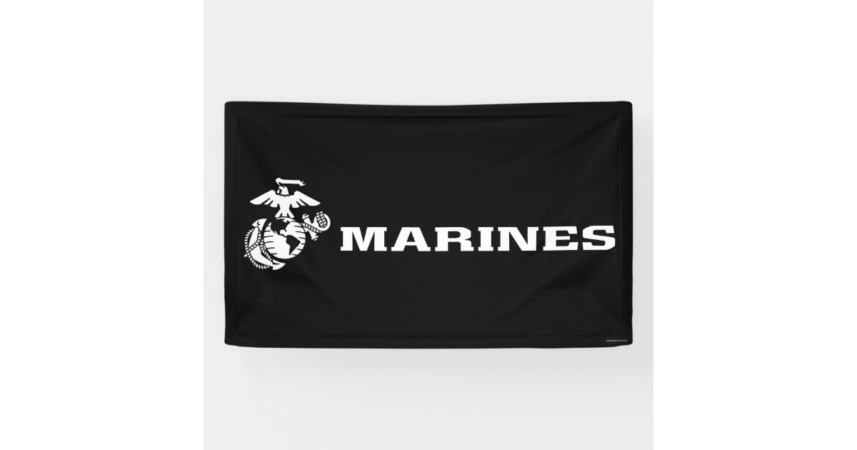 USMC Logo - White Banner | Zazzle