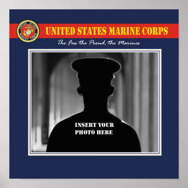 USMC Portrait Photo Page Poster | Zazzle