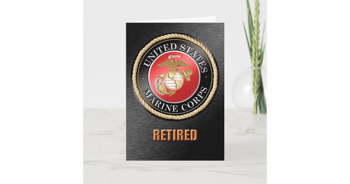 USMC Retired Card | Zazzle