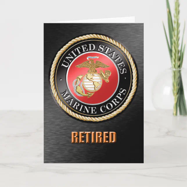 USMC Retired Card | Zazzle