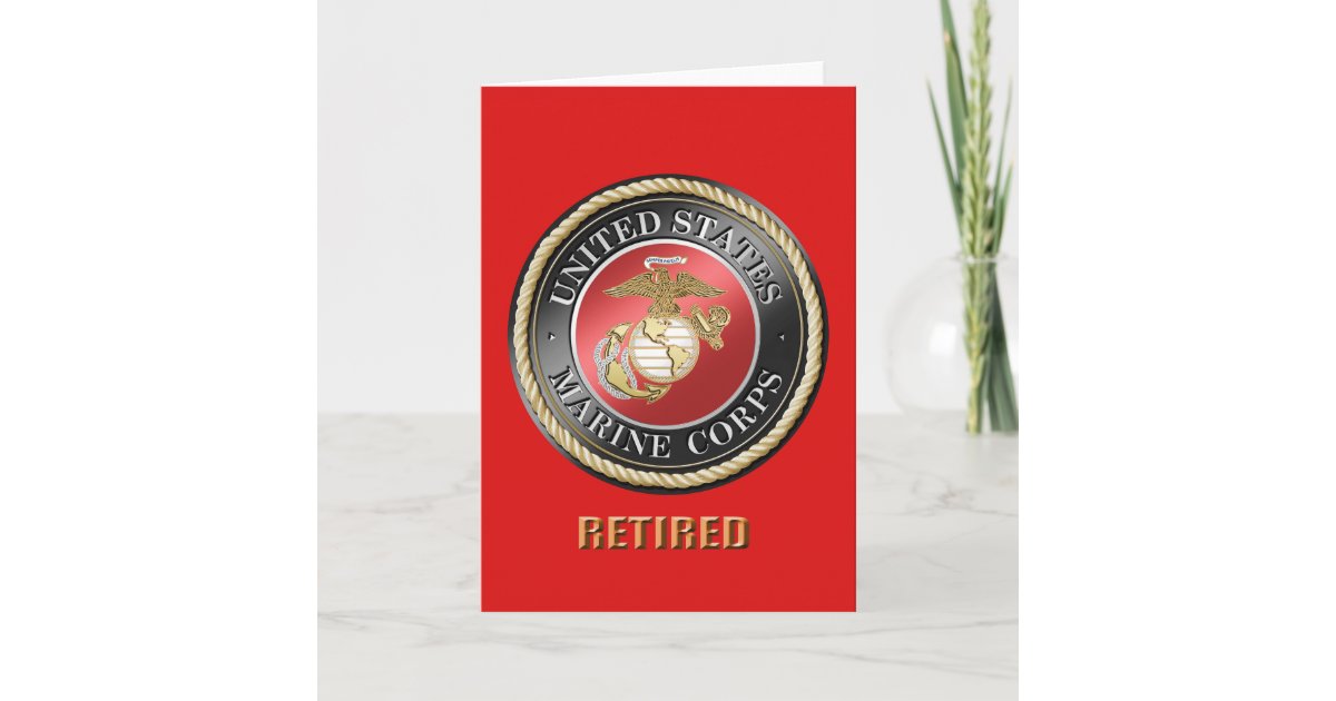 USMC Retired Greeting Card | Zazzle