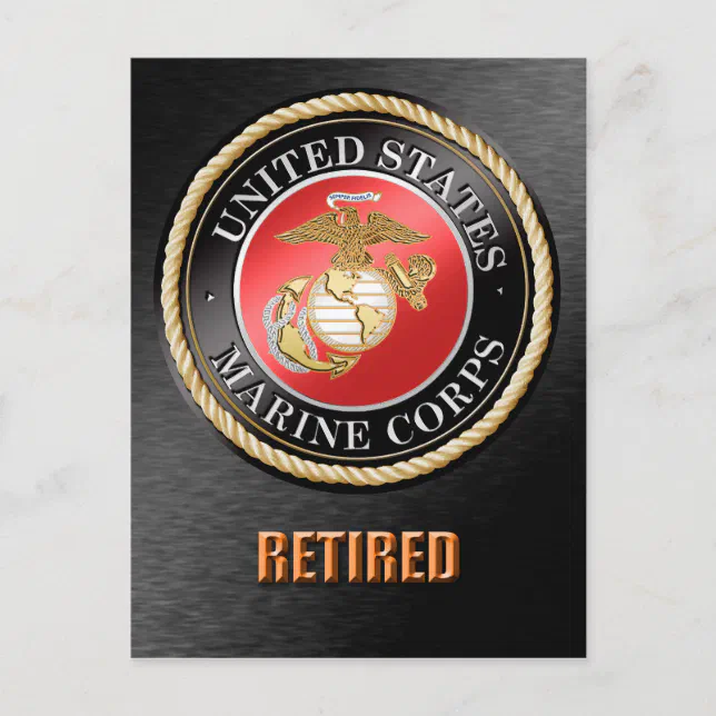 USMC Retired Postcard | Zazzle