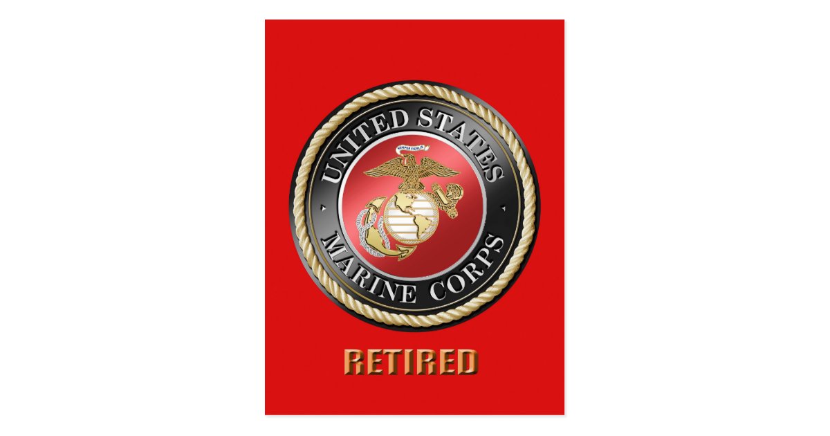 USMC Retired Postcard | Zazzle.com