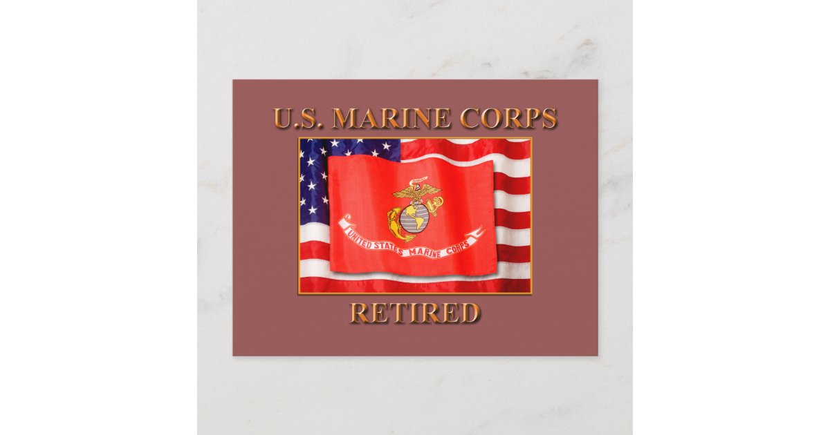 USMC retired Postcard | Zazzle