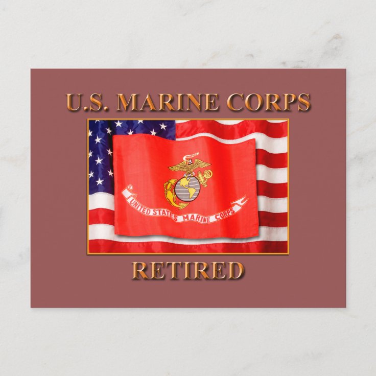 USMC retired Postcard | Zazzle