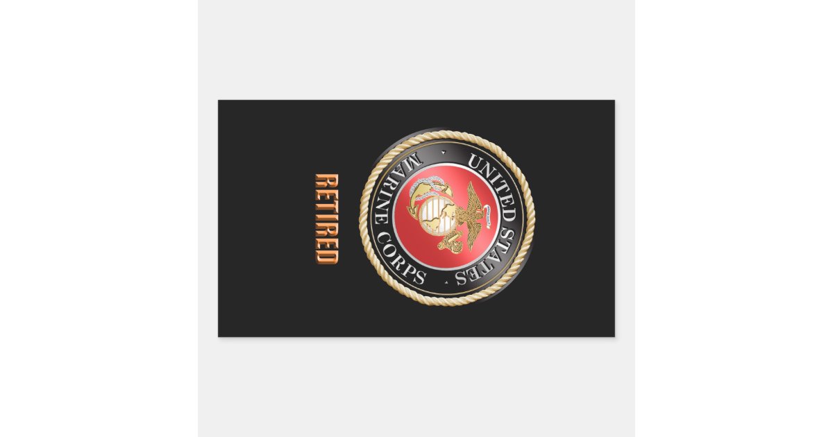 USMC Retired Sticker | Zazzle