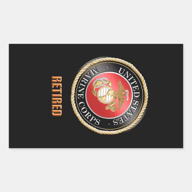 USMC Retired Sticker | Zazzle