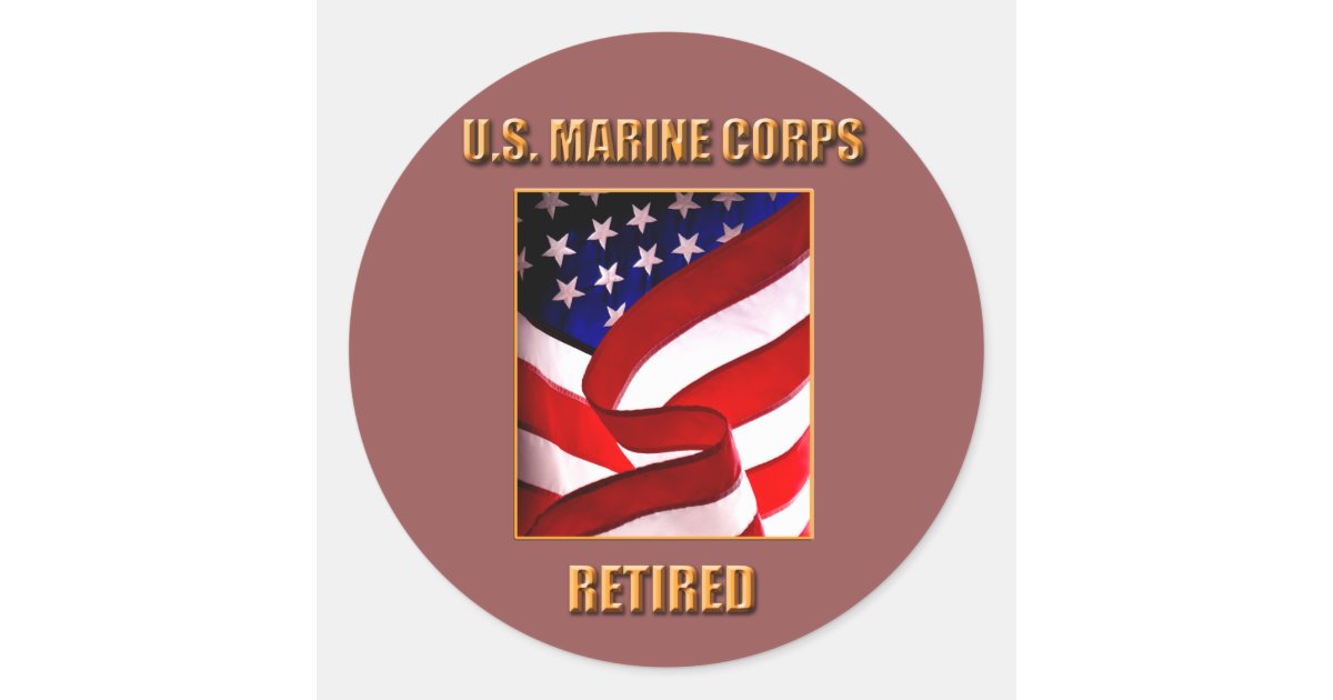 USMC Retired Sticker | Zazzle