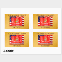 USMC Retired Sticker | Zazzle