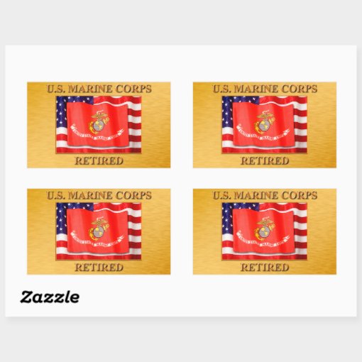 USMC Retired Sticker | Zazzle