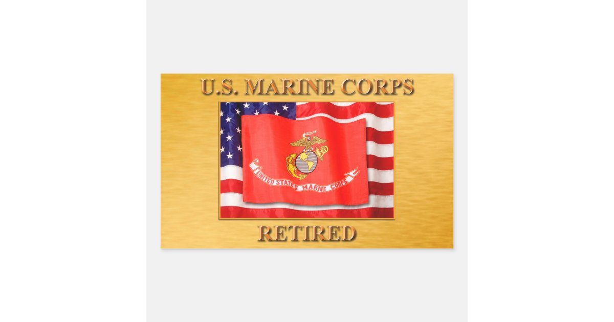 USMC Retired Sticker | Zazzle
