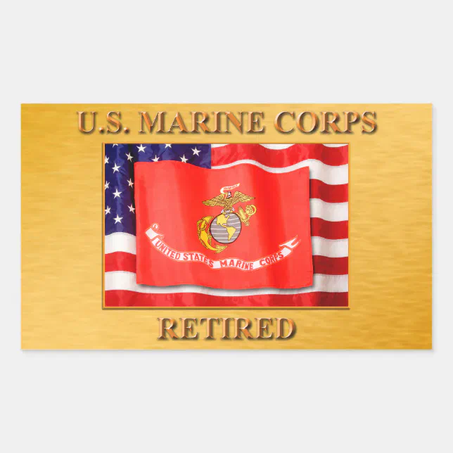 USMC Retired Sticker | Zazzle