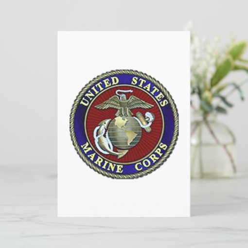USMC Seal Customizable Card for Any Occassion! | Zazzle