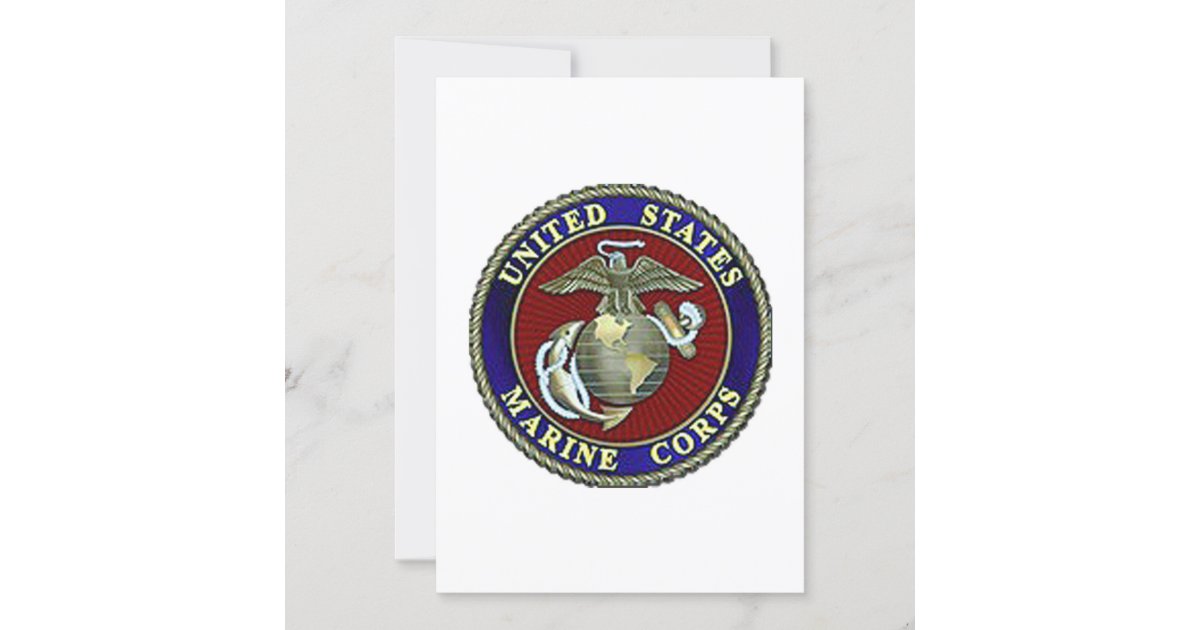 USMC Seal Customizable Card for Any Occassion! | Zazzle