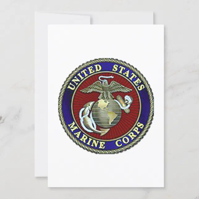USMC Seal Customizable Card for Any Occassion! | Zazzle