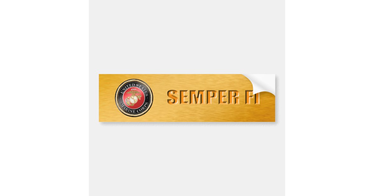USMC Semper Fi Bumper Sticker | Zazzle
