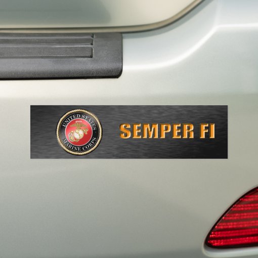 USMC Semper Fi Bumper Sticker | Zazzle