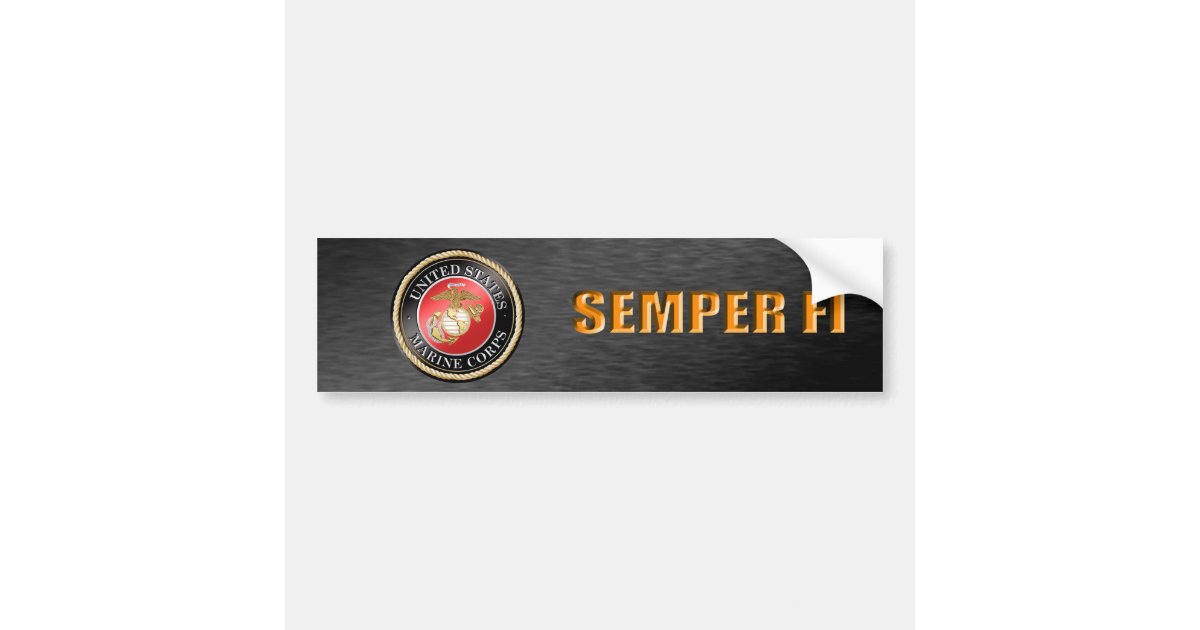 USMC Semper Fi Bumper Sticker | Zazzle