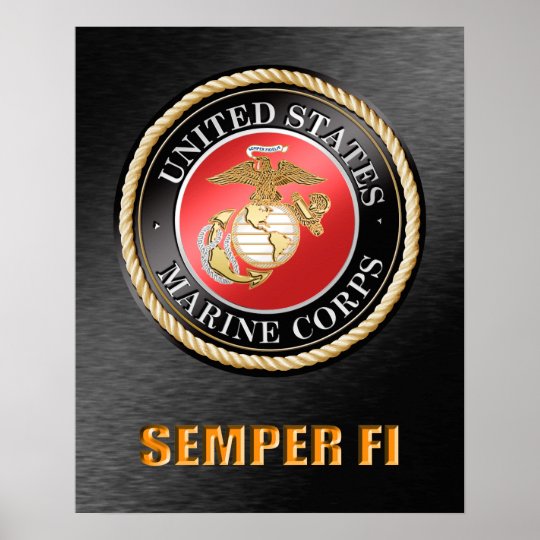 USMC Semper Fi Poster | Zazzle.com