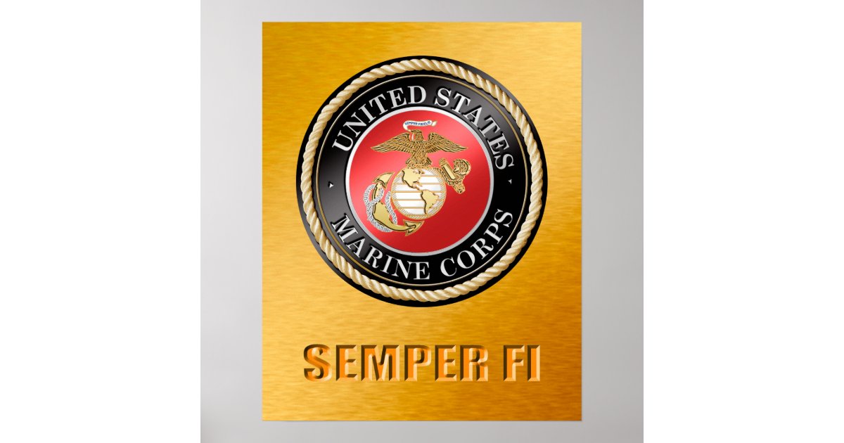 USMC Semper Fi Poster | Zazzle