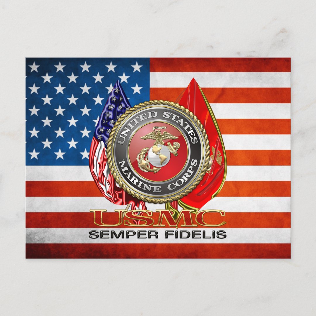 USMC Semper Fi [Special Edition] [3D] Postcard | Zazzle