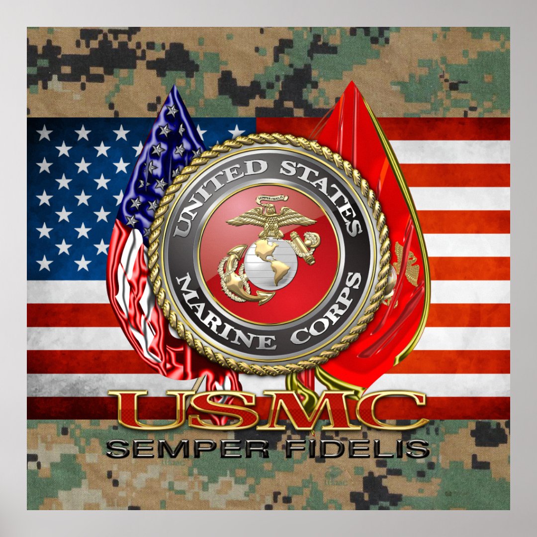 USMC Semper Fi [Special Edition] [3D] Poster | Zazzle