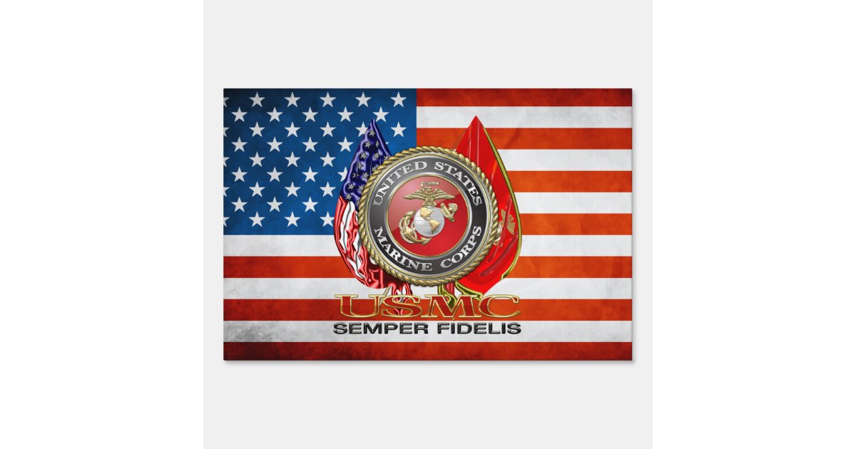 USMC Semper Fi [Special Edition] [3D] Sign | Zazzle