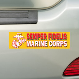 USMC Semper Fidelis Bumper Sticker | Zazzle