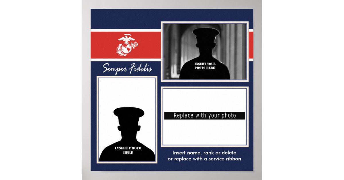 USMC Semper Fidelis Photo Collage Poster | Zazzle