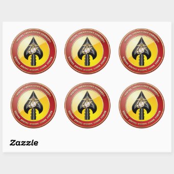 USMC Special Operations Command (MARSOC) [3D] Classic Round Sticker ...