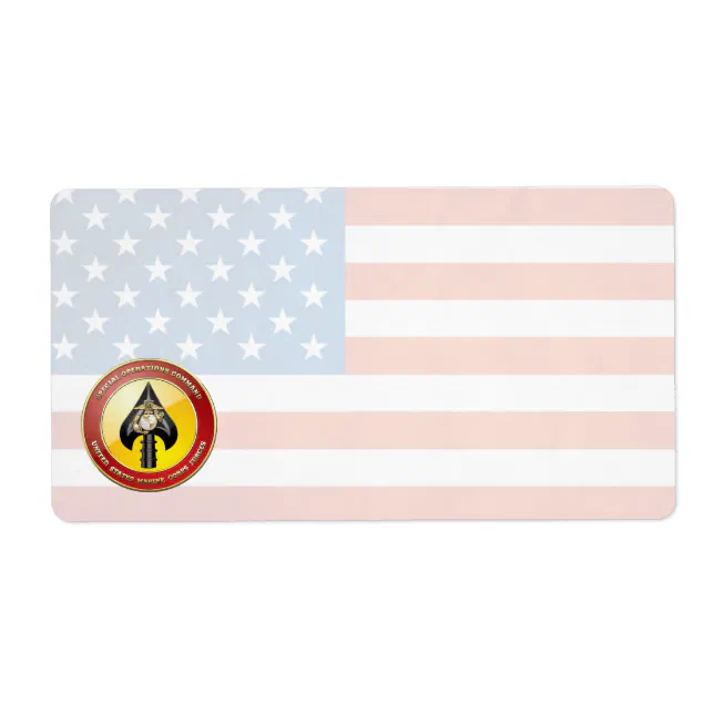 USMC Special Operations Command (MARSOC) [3D] Label | Zazzle