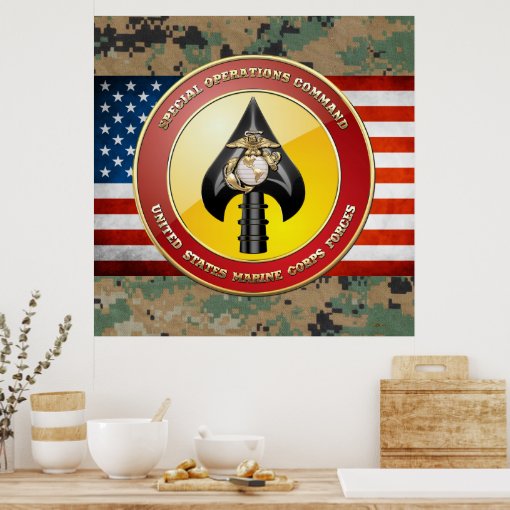 USMC Special Operations Command (MARSOC) [3D] Poster | Zazzle