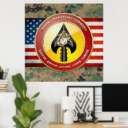 USMC Special Operations Command (MARSOC) [3D] Poster | Zazzle
