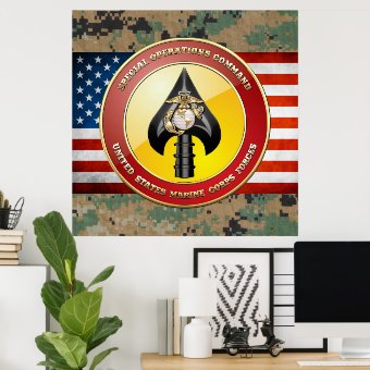 USMC Special Operations Command (MARSOC) [3D] Poster | Zazzle