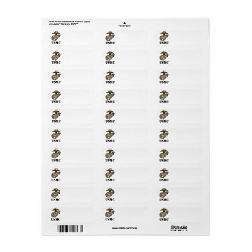 USMC [stencil] Label | Zazzle