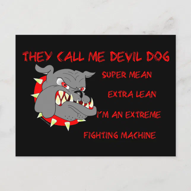 USMC They Call Me Devil Dog Postcard | Zazzle