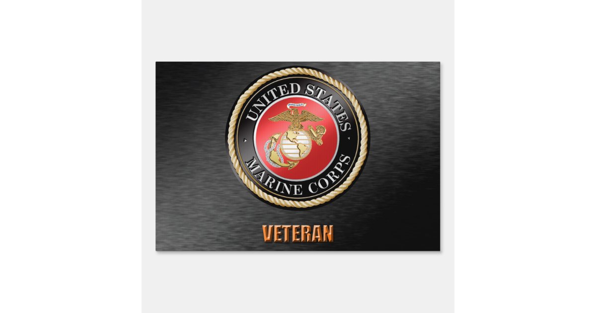 USMC Veteran Yard Sign | Zazzle