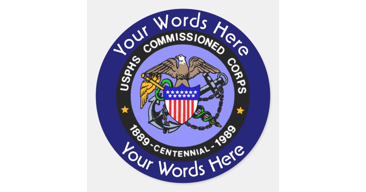 USPHS Commissioned Corps Custom Sticker | Zazzle
