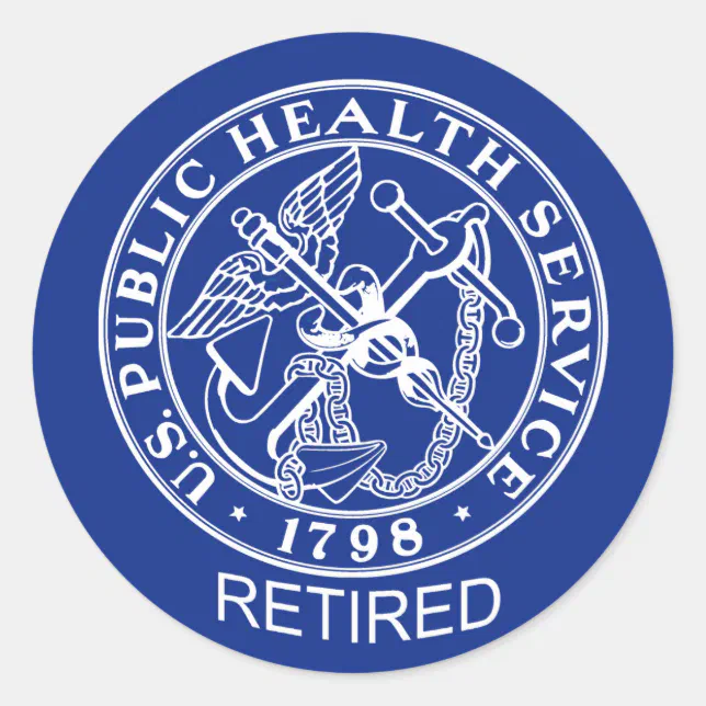 USPHS Retired Logo Classic Round Sticker | Zazzle