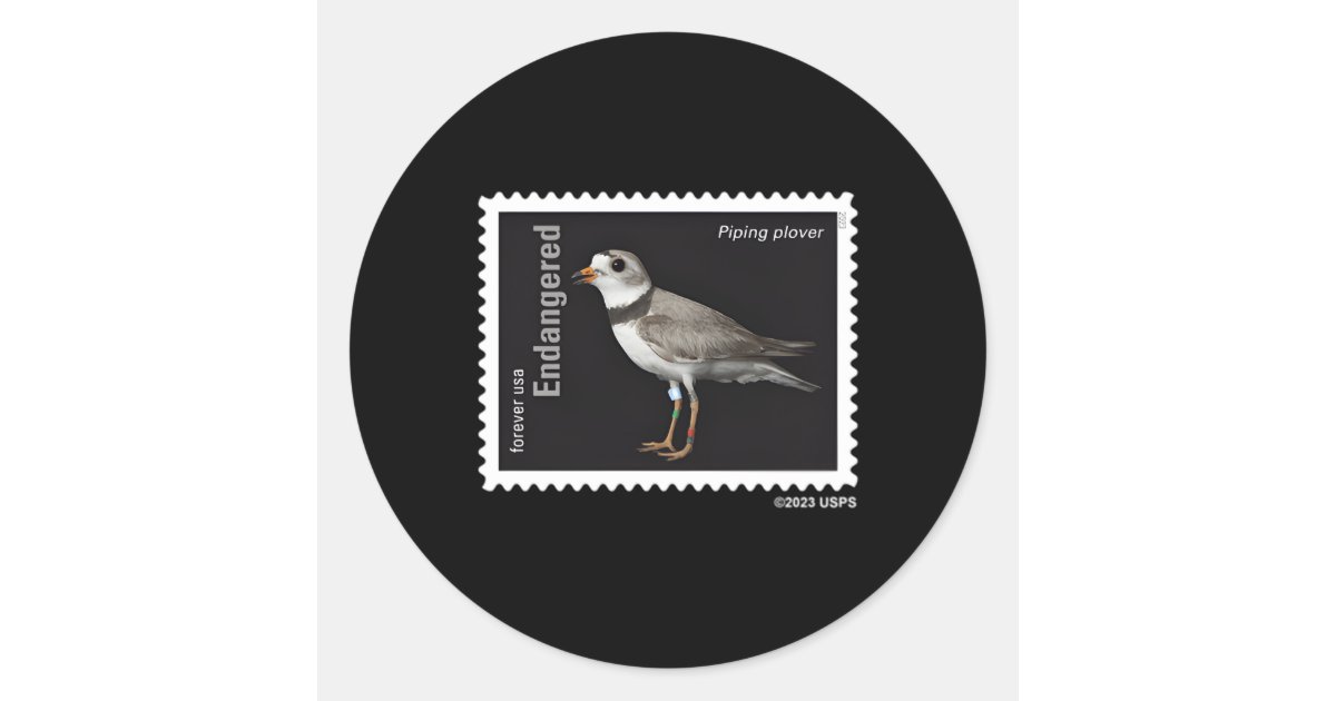 Usps Endangered Species Pig P Left Chest Classic Round Sticker | Zazzle