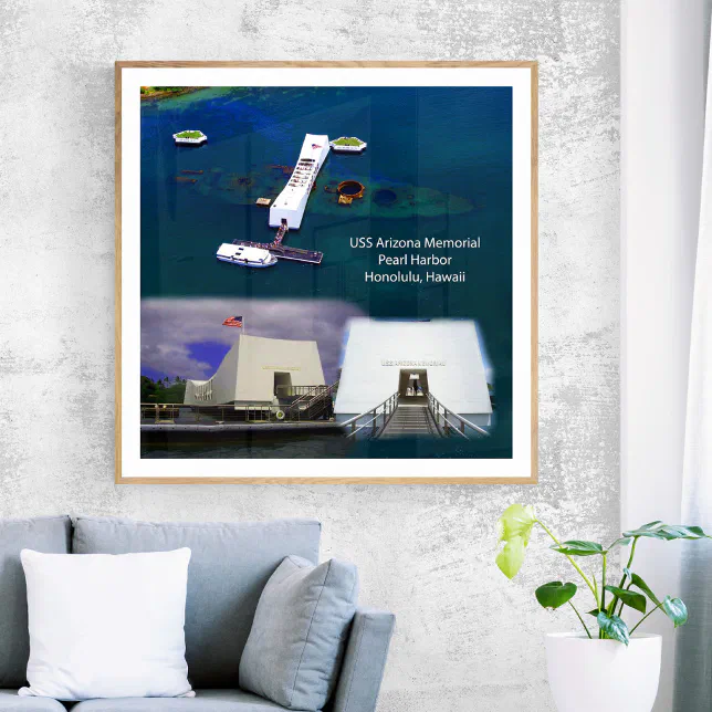 USS Arizona Memorial, Pearl Harbor Views Poster | Zazzle