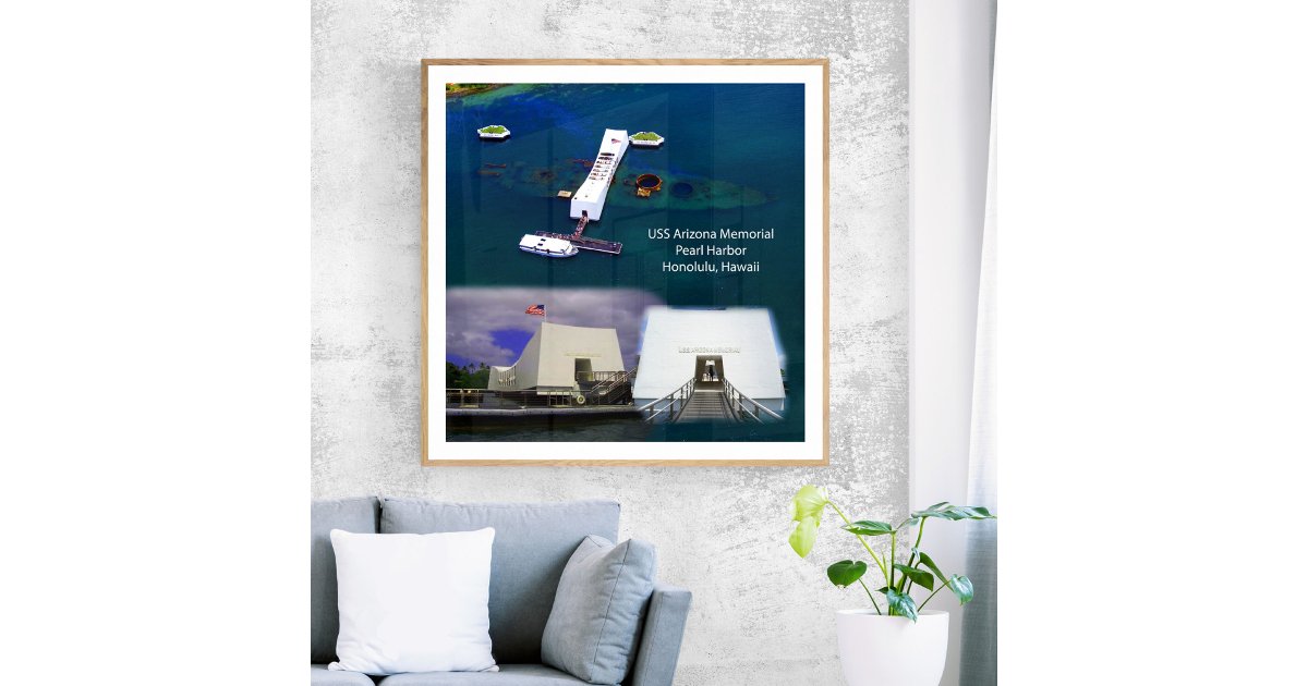 USS Arizona Memorial, Pearl Harbor Views Poster | Zazzle
