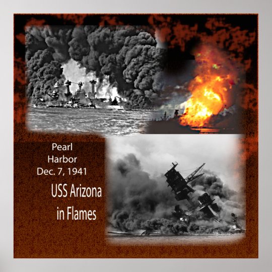 USS Arizona, Pearl Harbor 1941 Poster | Zazzle.com
