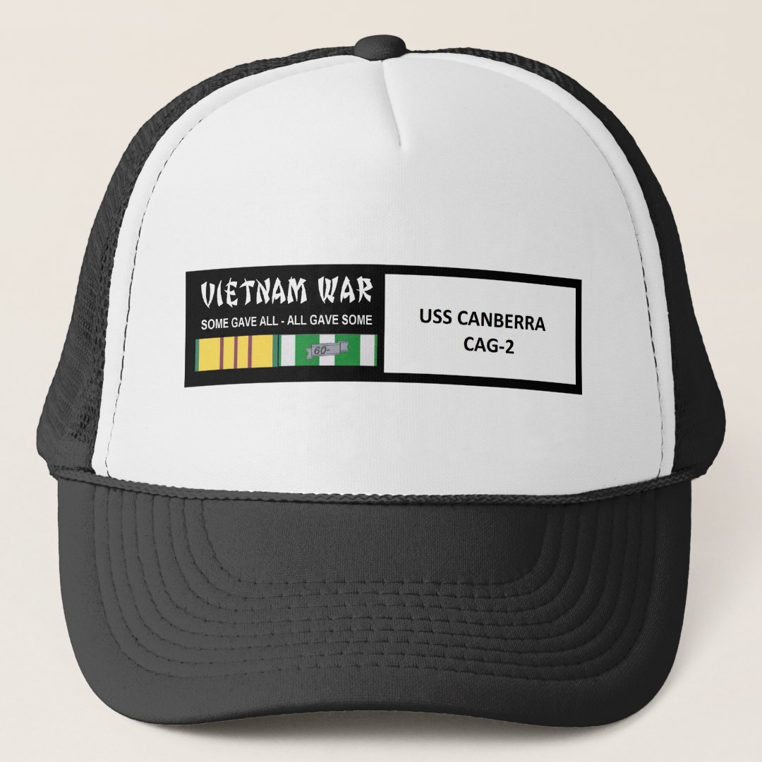 USS CANBERRA VIETNAM WAR VETERAN TRUCKER HAT | Zazzle