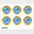 USS Constellation CV-64 Aircraft Carrier Insignia Classic Round Sticker ...