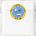 USS Constellation CV-64 Aircraft Carrier Insignia Classic Round Sticker ...